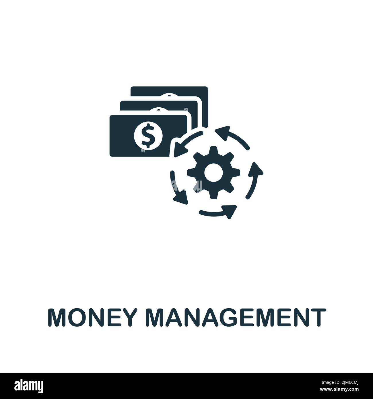 Money Management icon. Monochrome simple line Stock Market icon for ... Money Management icon. Monochrome simple line Stock Market icon for ...