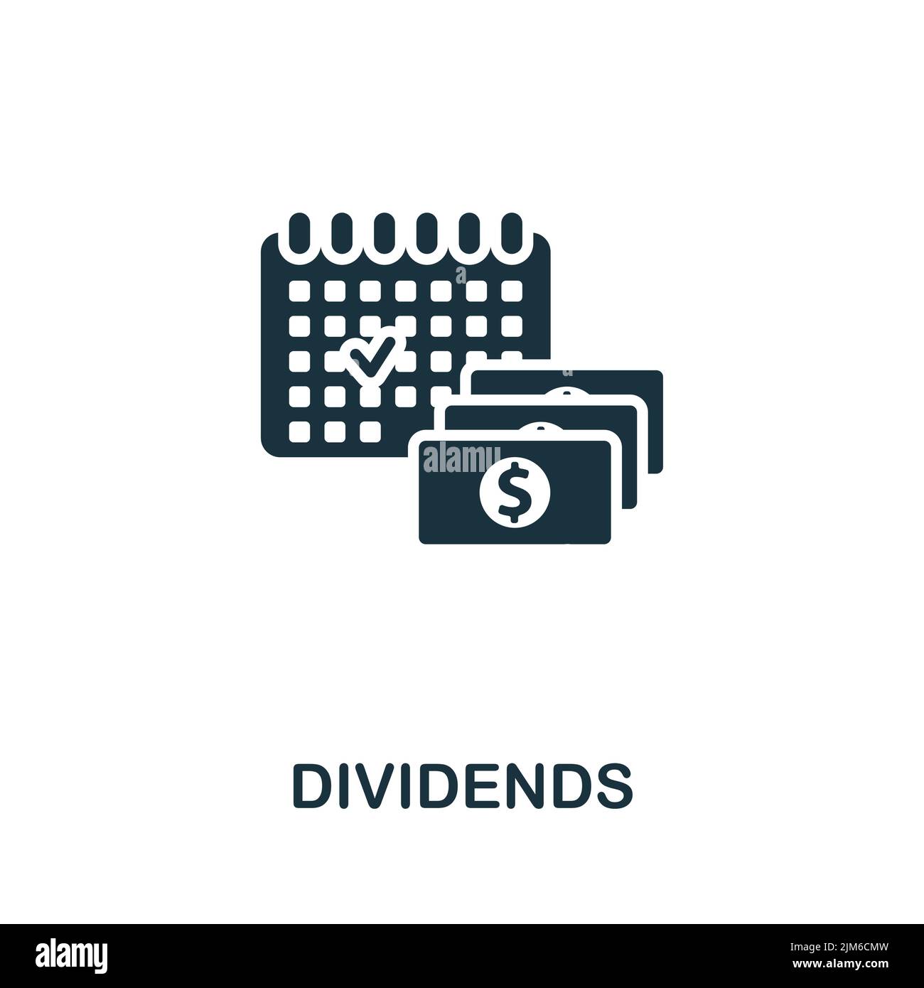 Dividends icon. Monochrome simple line Stock Market icon for templates ...