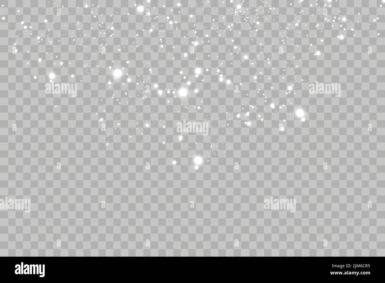 Realistic falling snowflakes. Isolated on transparent background ...