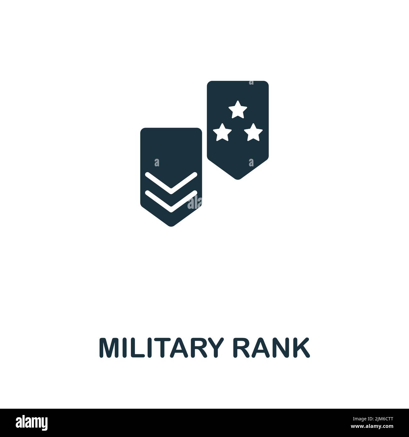 Military Rank icon. Monochrome simple line War icon for templates, web ...