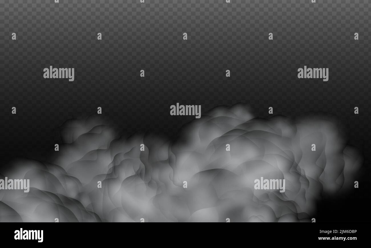 Set of Cloudy sky or smog over the city.White vector cloudiness ,fog or ...