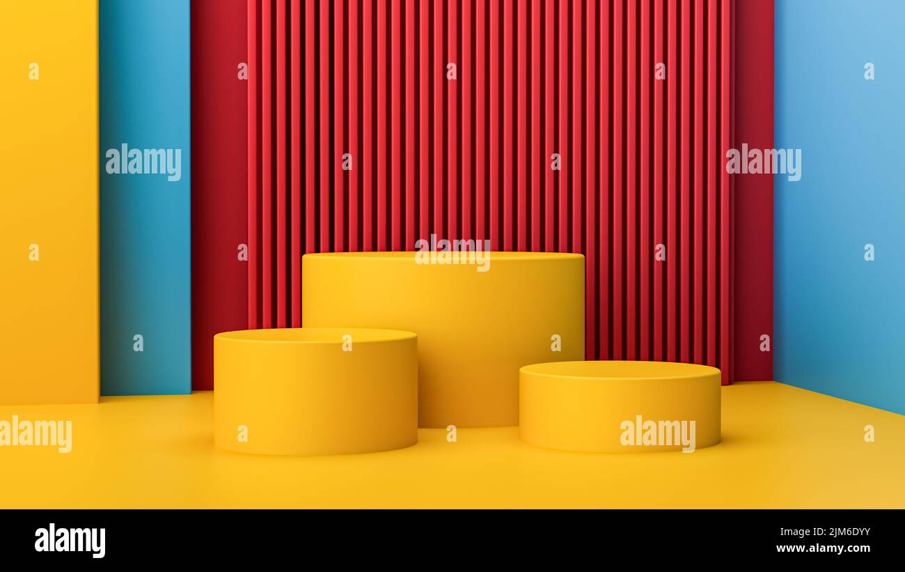 Realistic cylinder podiums hi-res stock photography and images - Alamy