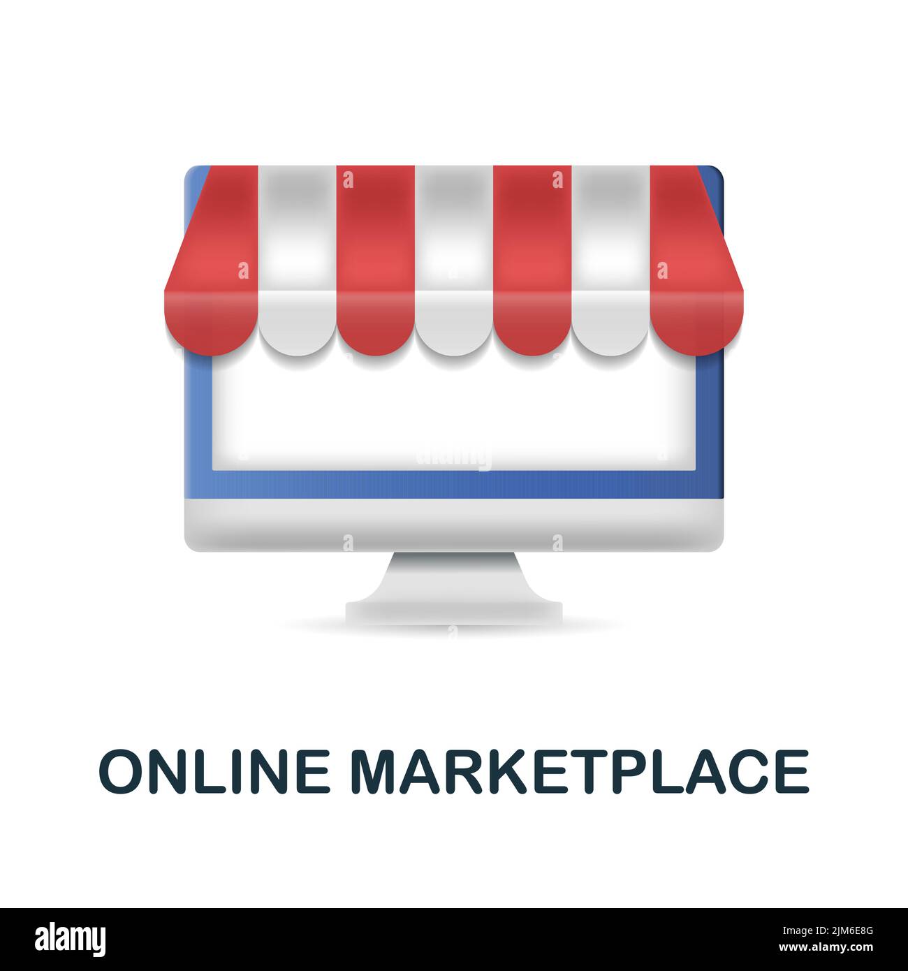 Online Marketplace icon. 3d illustration from e-commerce collection ...