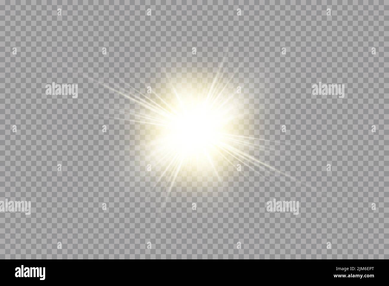 Bright shining sun Isolated on transparent background. Glow light ...