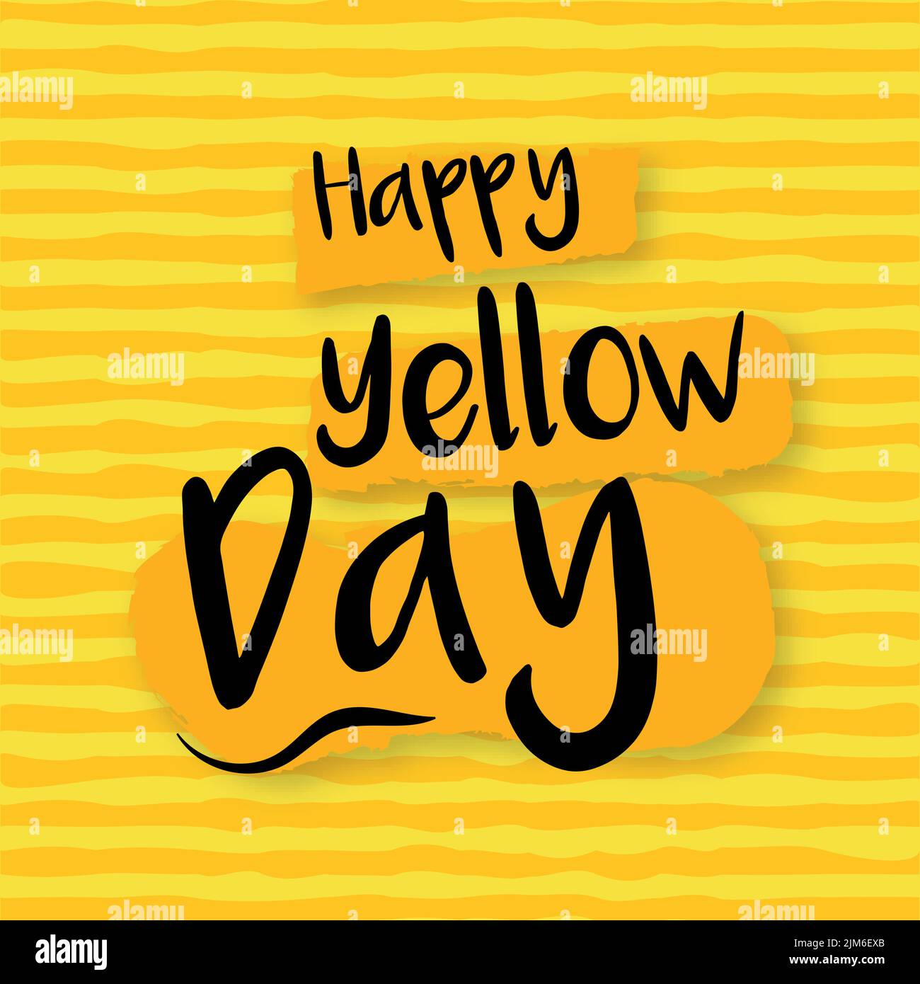 A vector Design of "happy yellow day" in yellow background Stock Vector ...