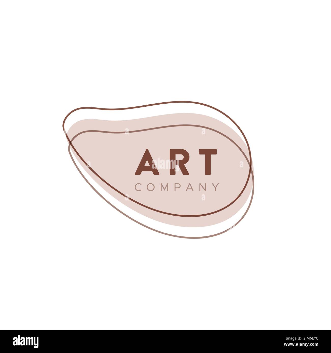Art company logo. Hand drawn organic shapes background. For company ...