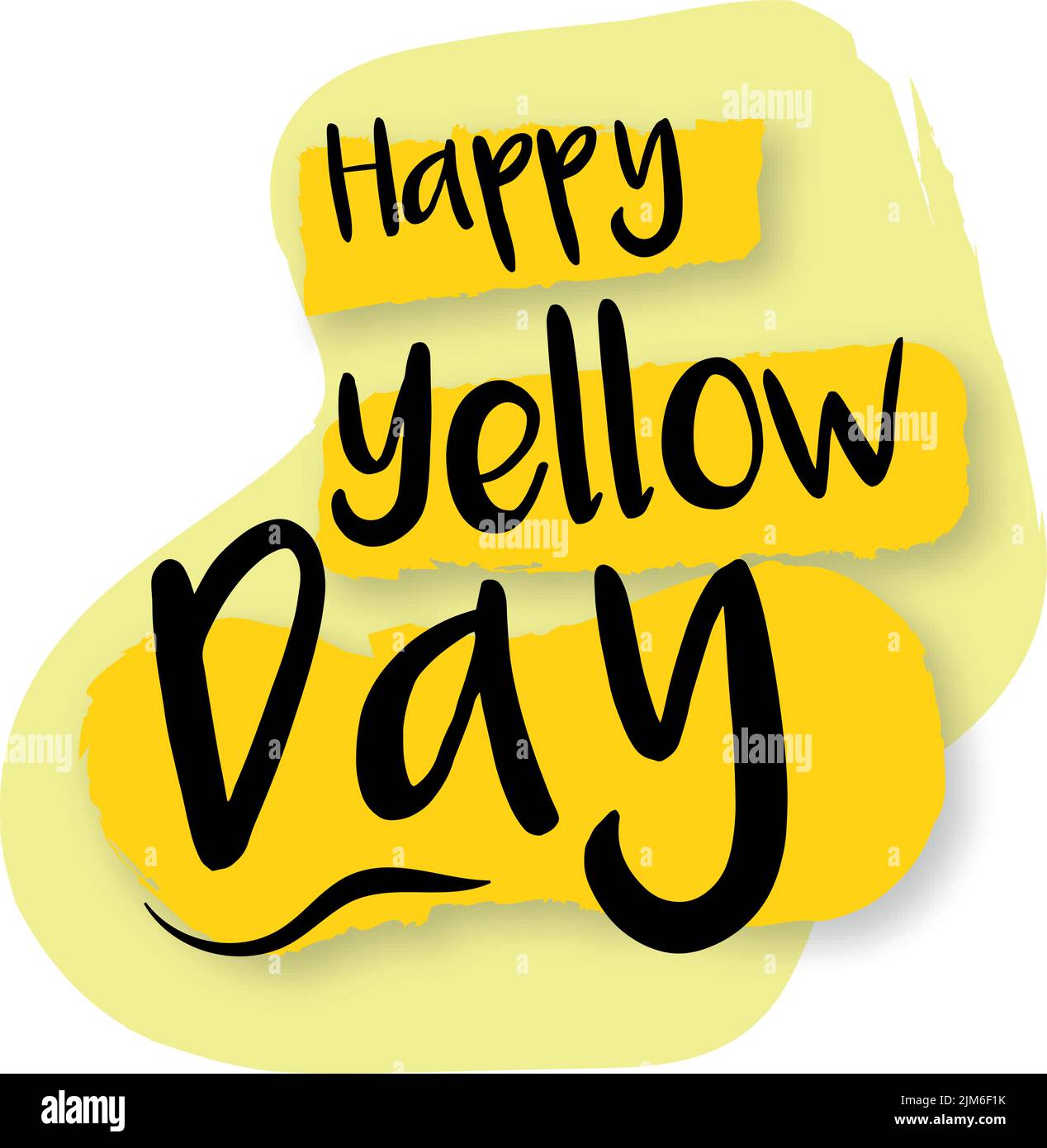 A vector Design of "happy yellow day" in yellow background Stock Vector ...