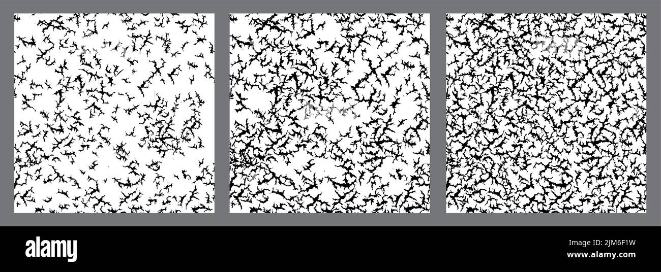 Seamless abstract pattern set with natural organic shapes and dots ...