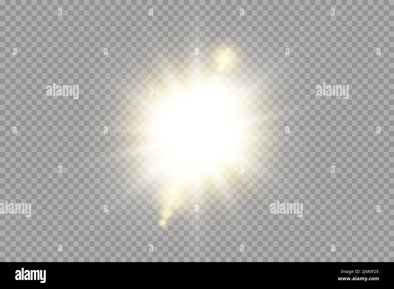 Bright shining sun Isolated on transparent background. Glow light ...
