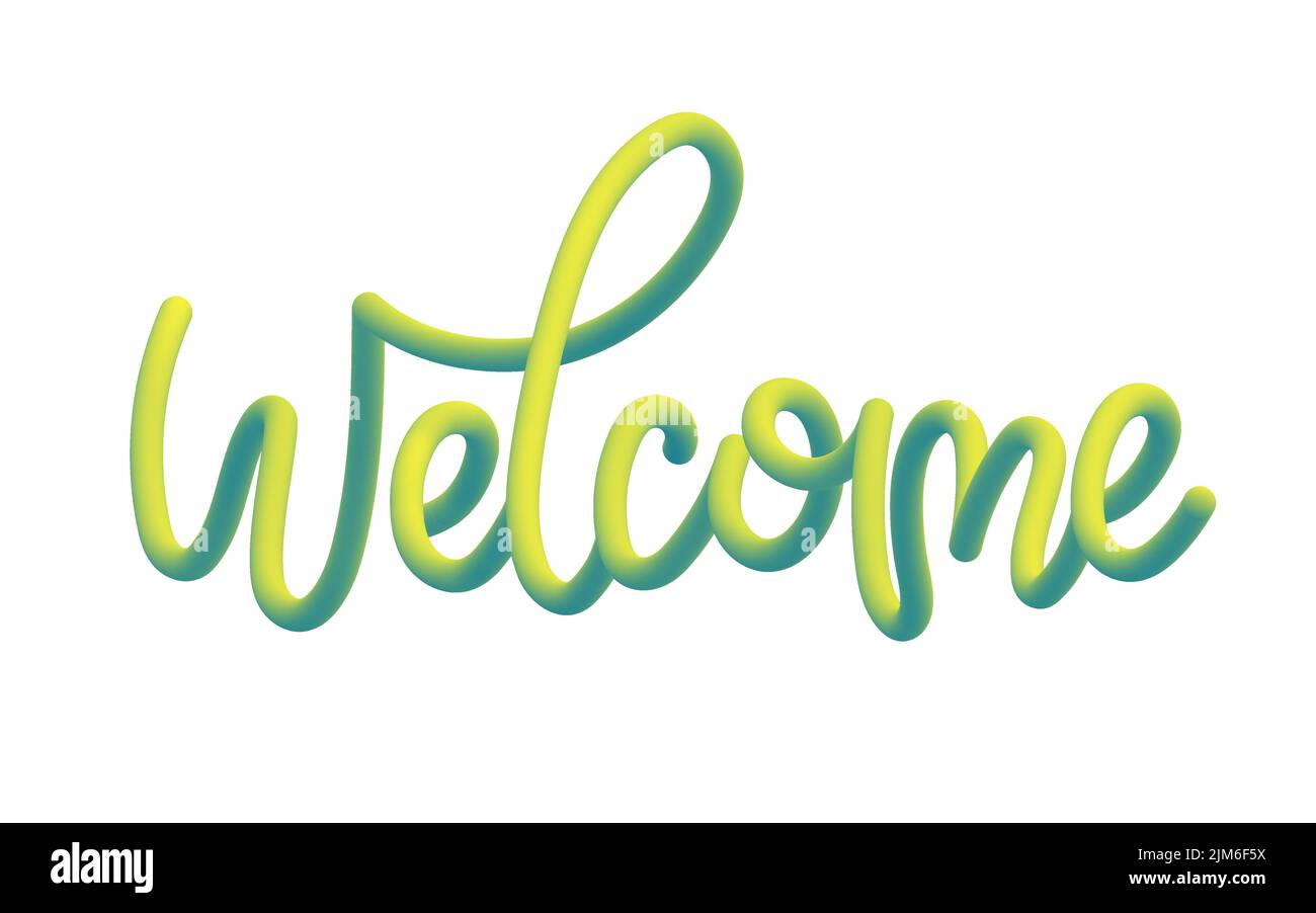 Welcome banner text sign isolated on white vector Stock Vector Image ...