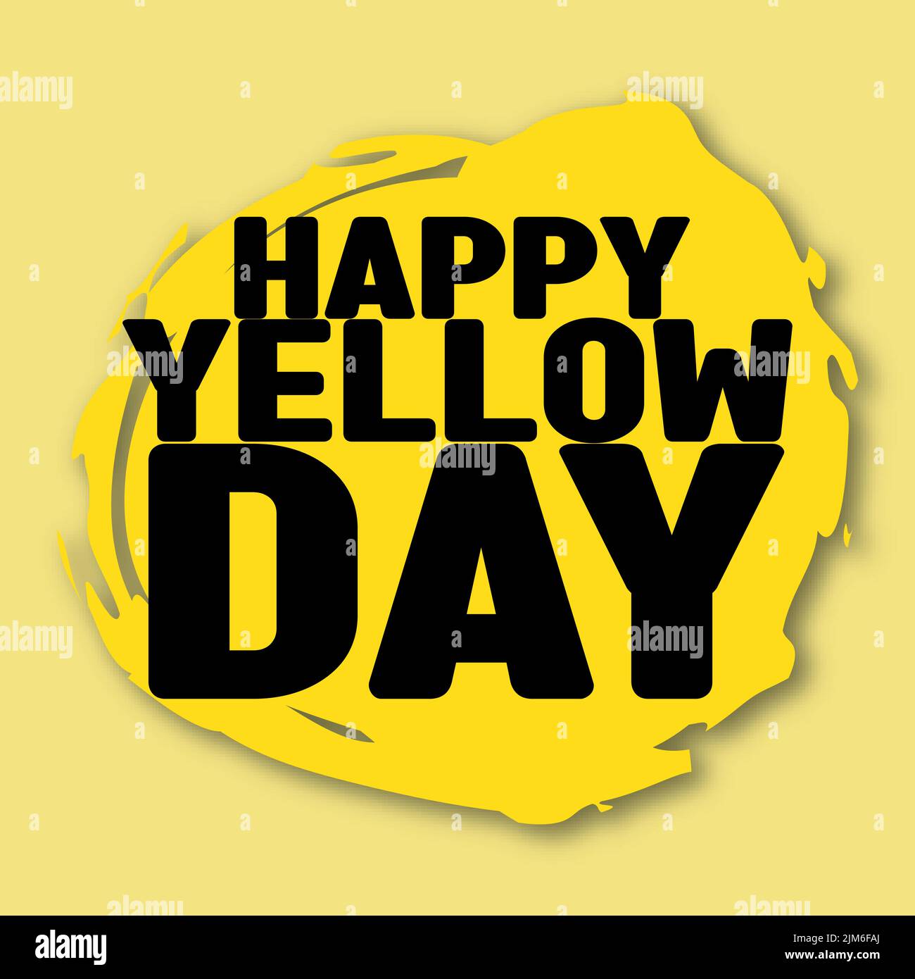 A vector Design of "happy yellow day" in yellow background Stock Vector ...