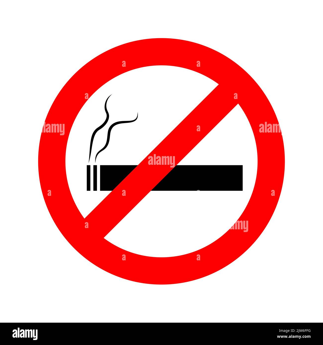 No Smoking Sign On White Background Vector Illustration No Smoking Icon In Flat Design Stock