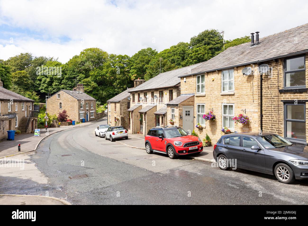 Edgworth village in Lancashire on a sunny summers day,England,UK,Europe ...