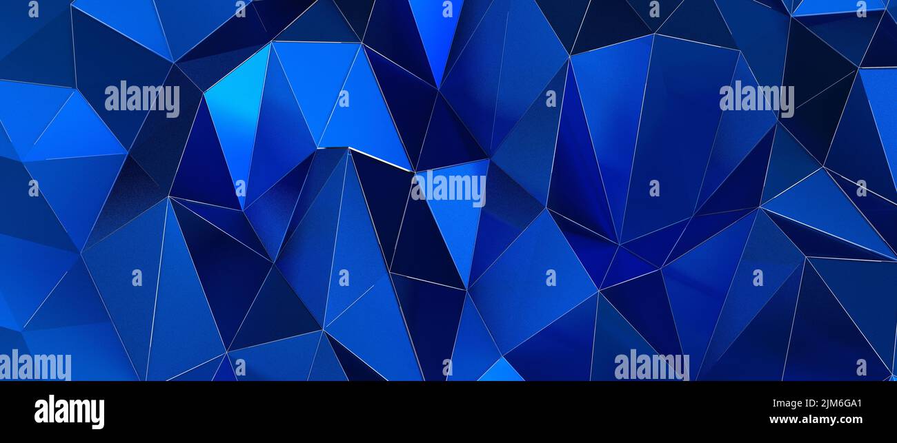 A 3D render of an abstract blue crystal prism background Stock Photo ...