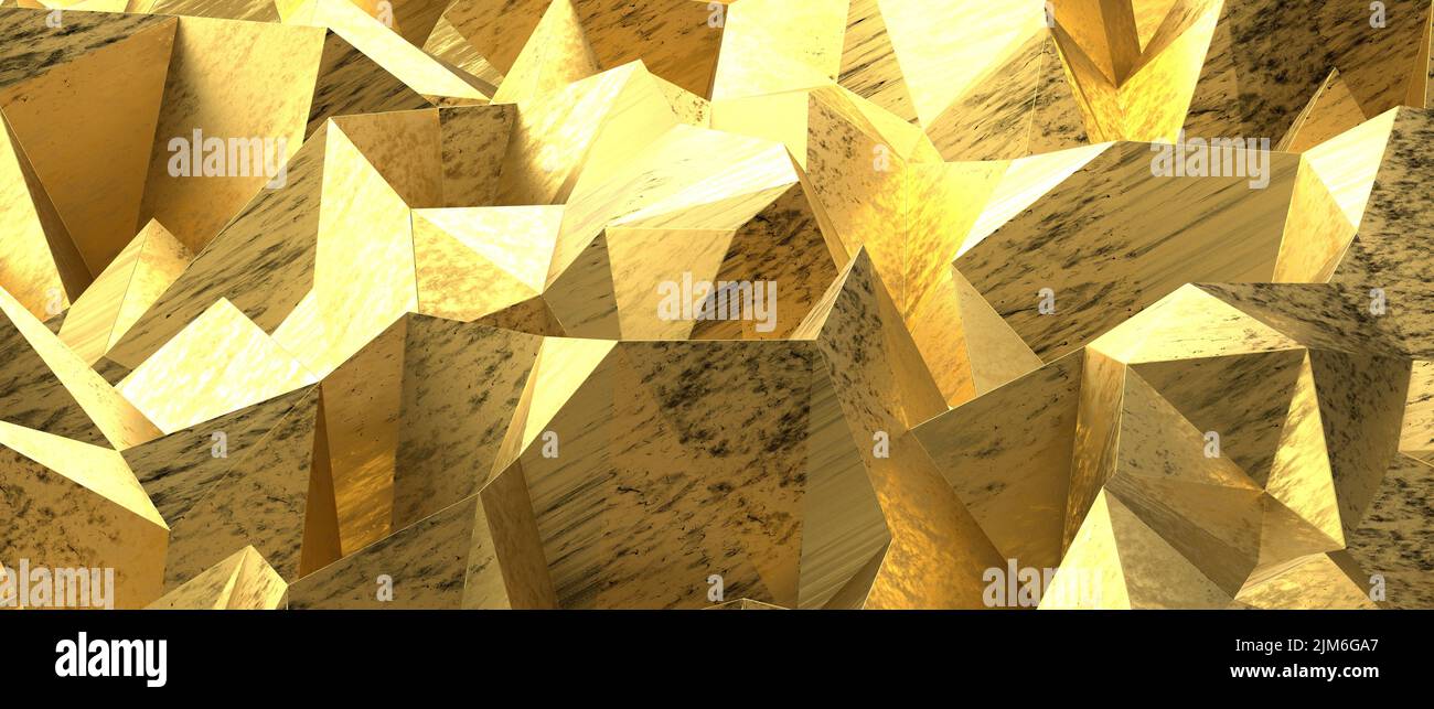 A 3D render of an abstract blue crystal prism background Stock Photo ...