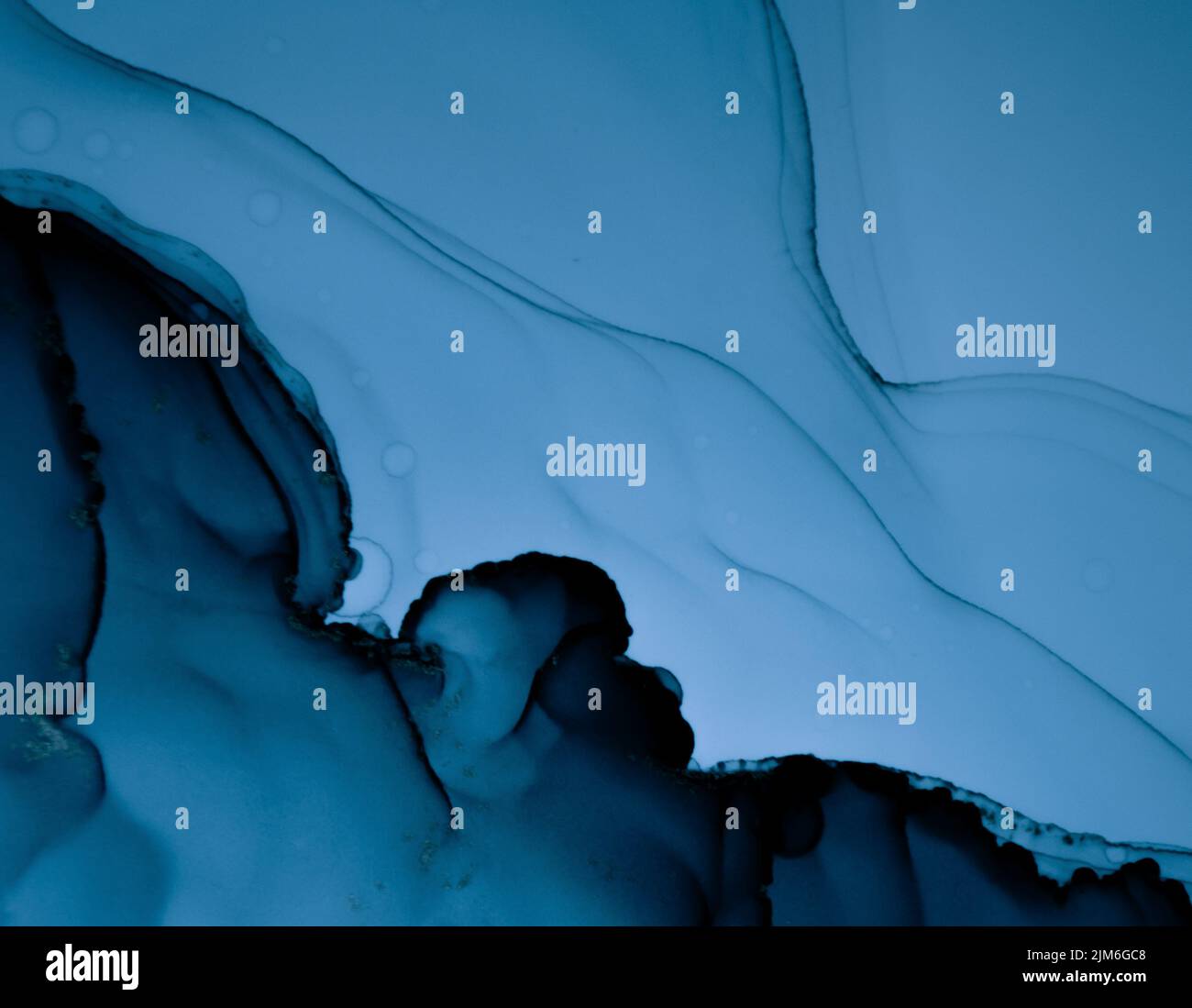 Ink Colours Mix. Art Flow Background. Blue Liquid Effect. Ink Colours ...