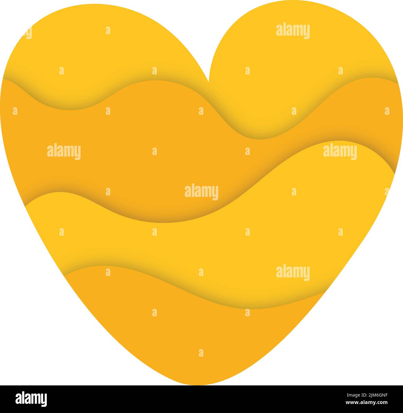 A vector Design of a yellow heart in white background Stock Vector ...