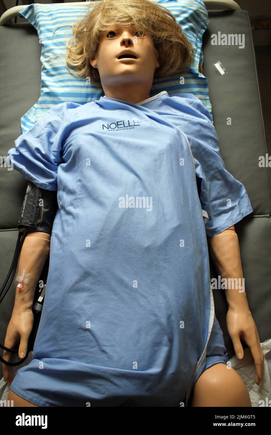 Birthing simulator is seen at Odessa National Medical University. HAL ...