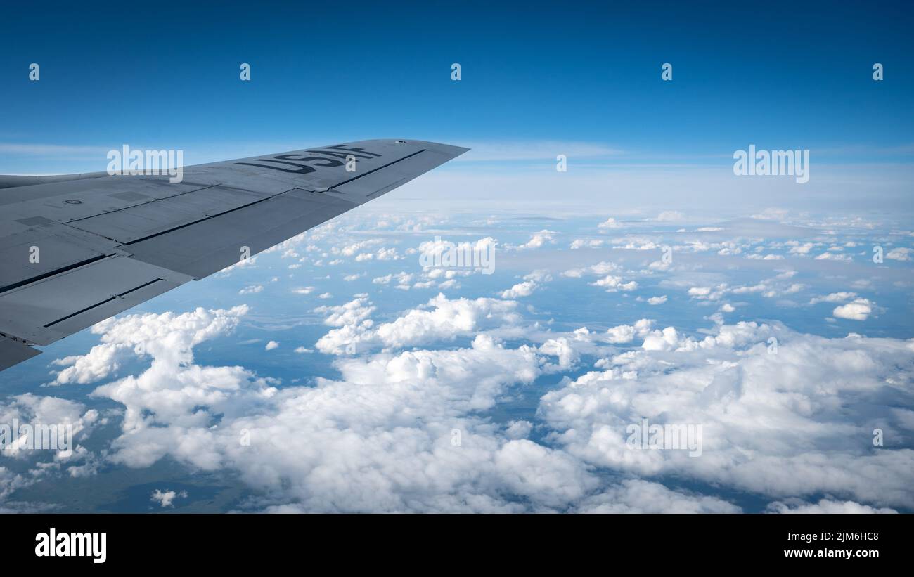 The Joint Pacific Alaska Range Complex can be seen off the wing of a KC ...