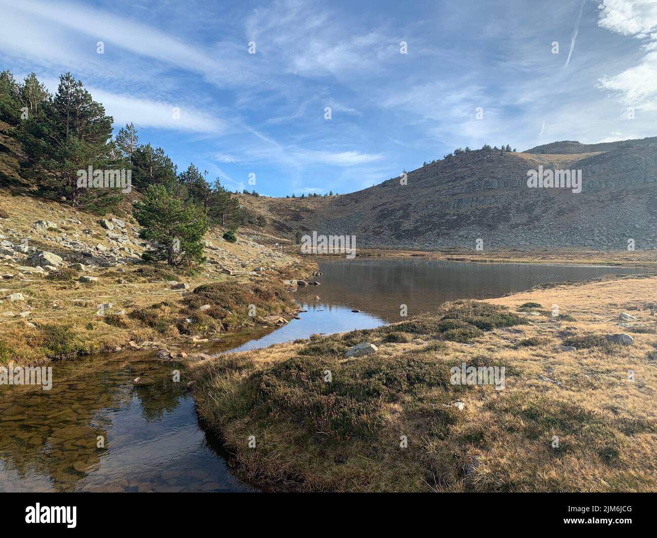 A daytime view of a landscape in Laguna Negra, Picos de Urbion Stock ...