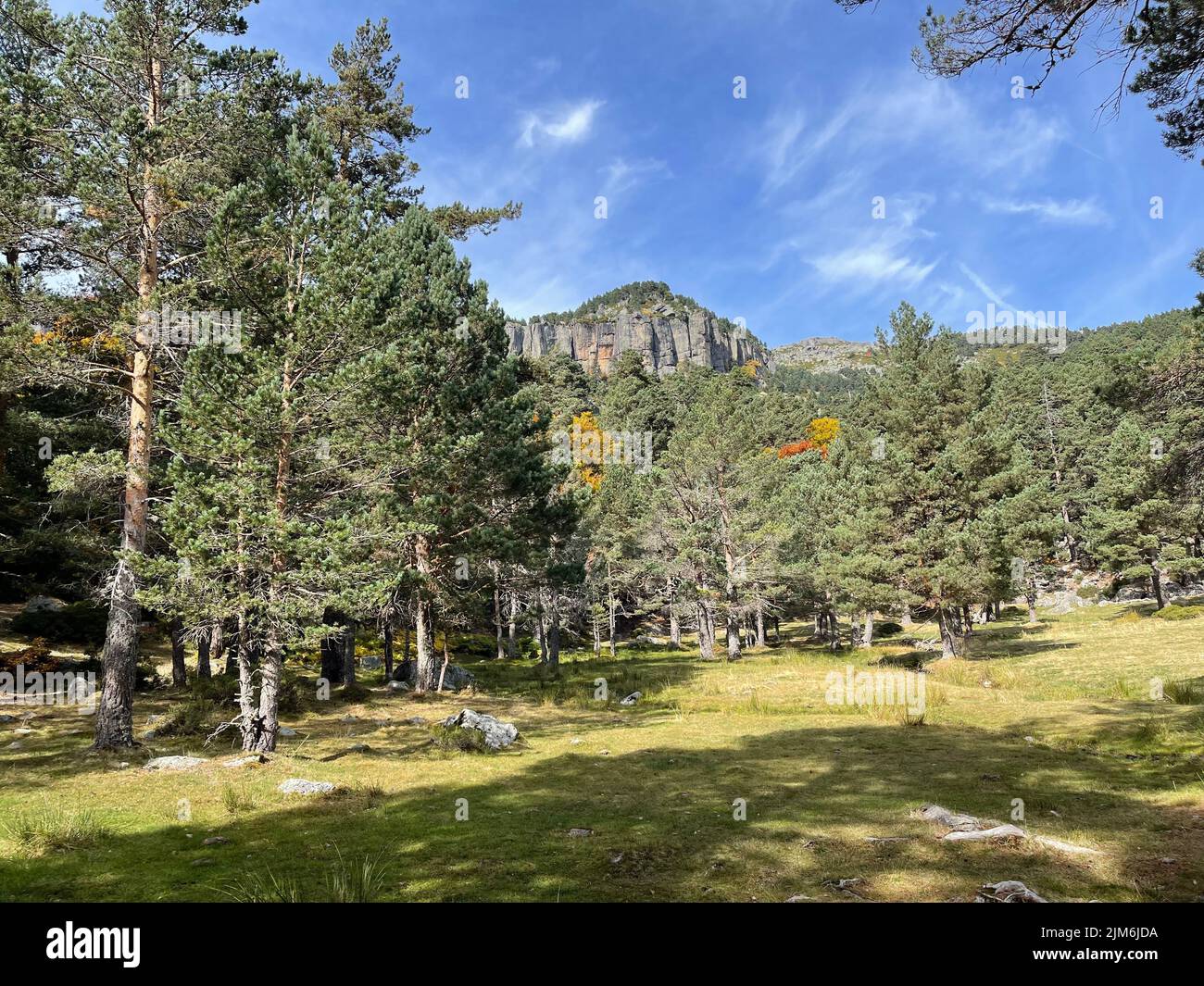 A daytime view of a landscape in Laguna Negra, Picos de Urbion Stock ...