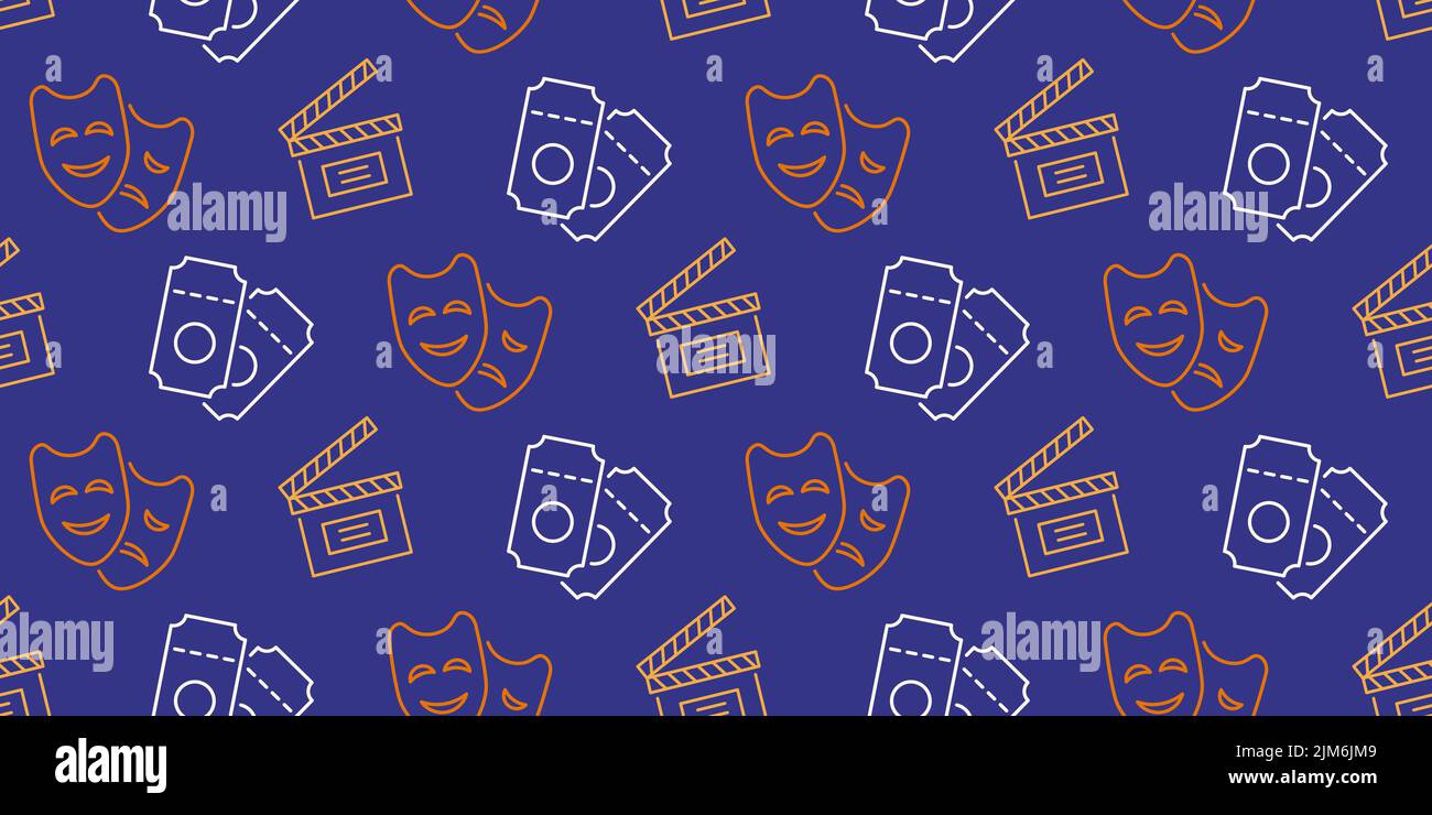 Movie film cinema seamless Stock Vector Images - Alamy