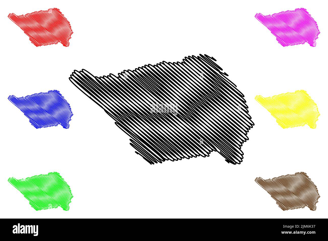 Savaii island (Samoa Islands Archipelago, Polynesia) map vector ...