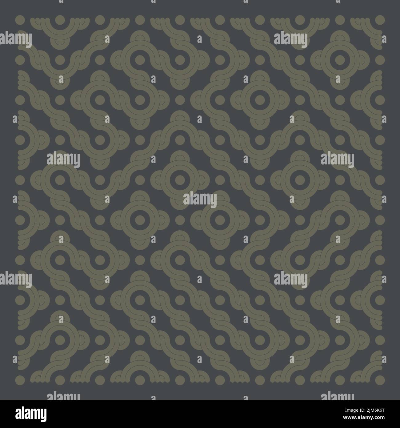 Random Color Rounded Truchet Tiling Illustration Stock Vector Image