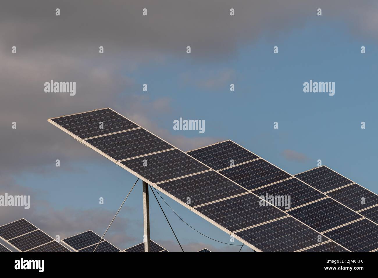 The area with the installation of solar panels Stock Photo - Alamy