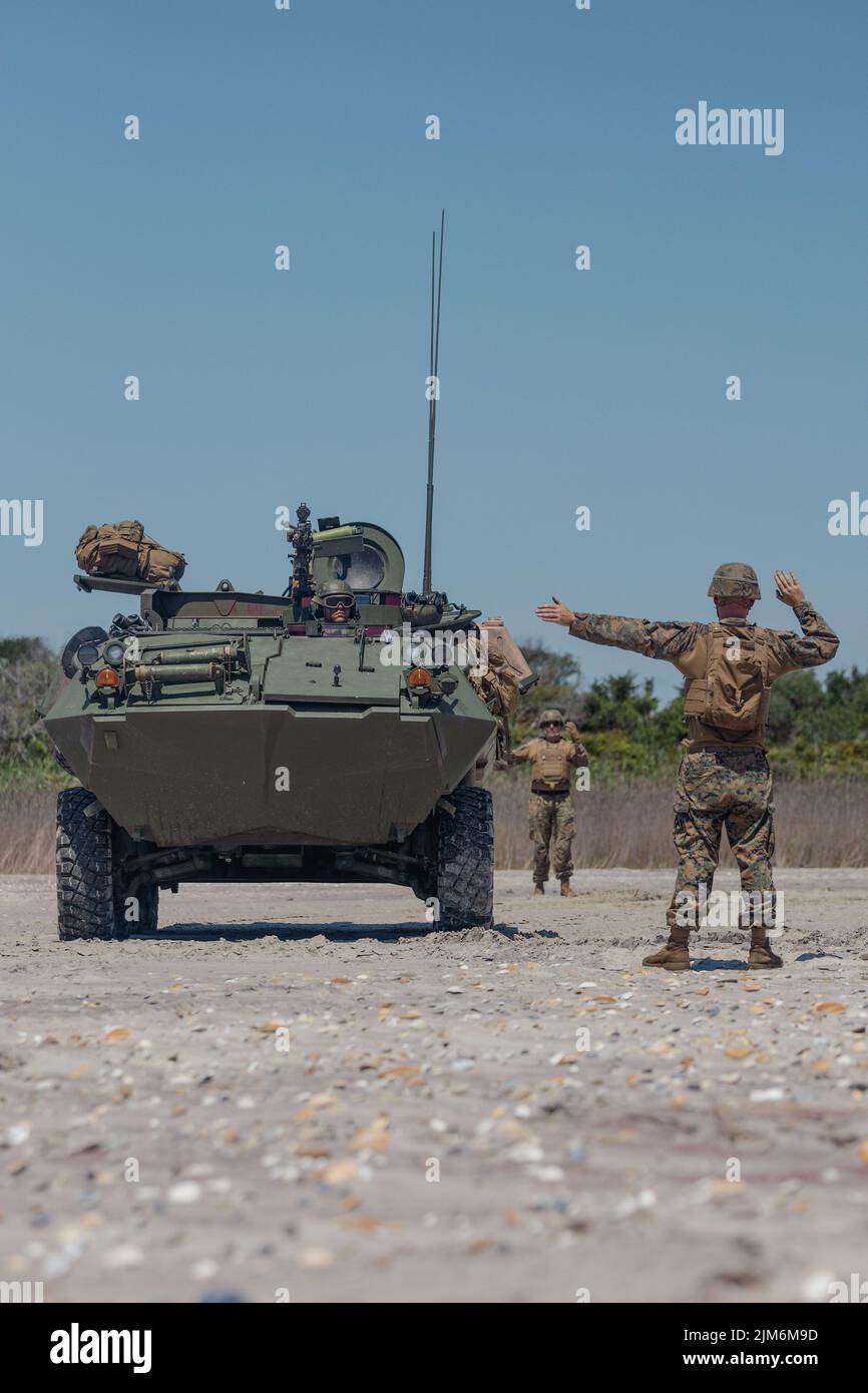 U.S. Marines with Alpha Company, 2d Light Armored Reconnaissance ...