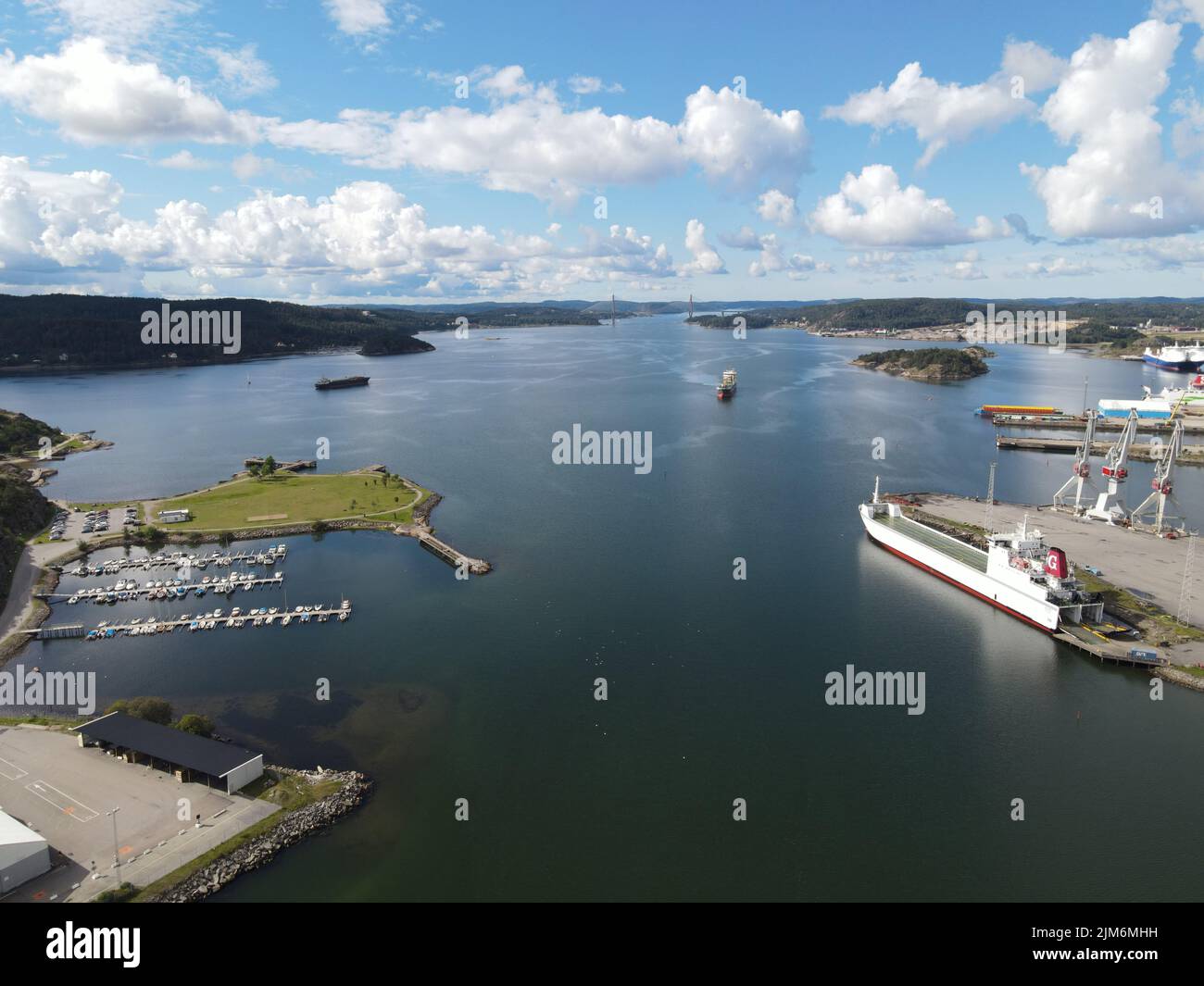 An aerial view of the Seaport of St. Petersburg Stock Photo - Alamy