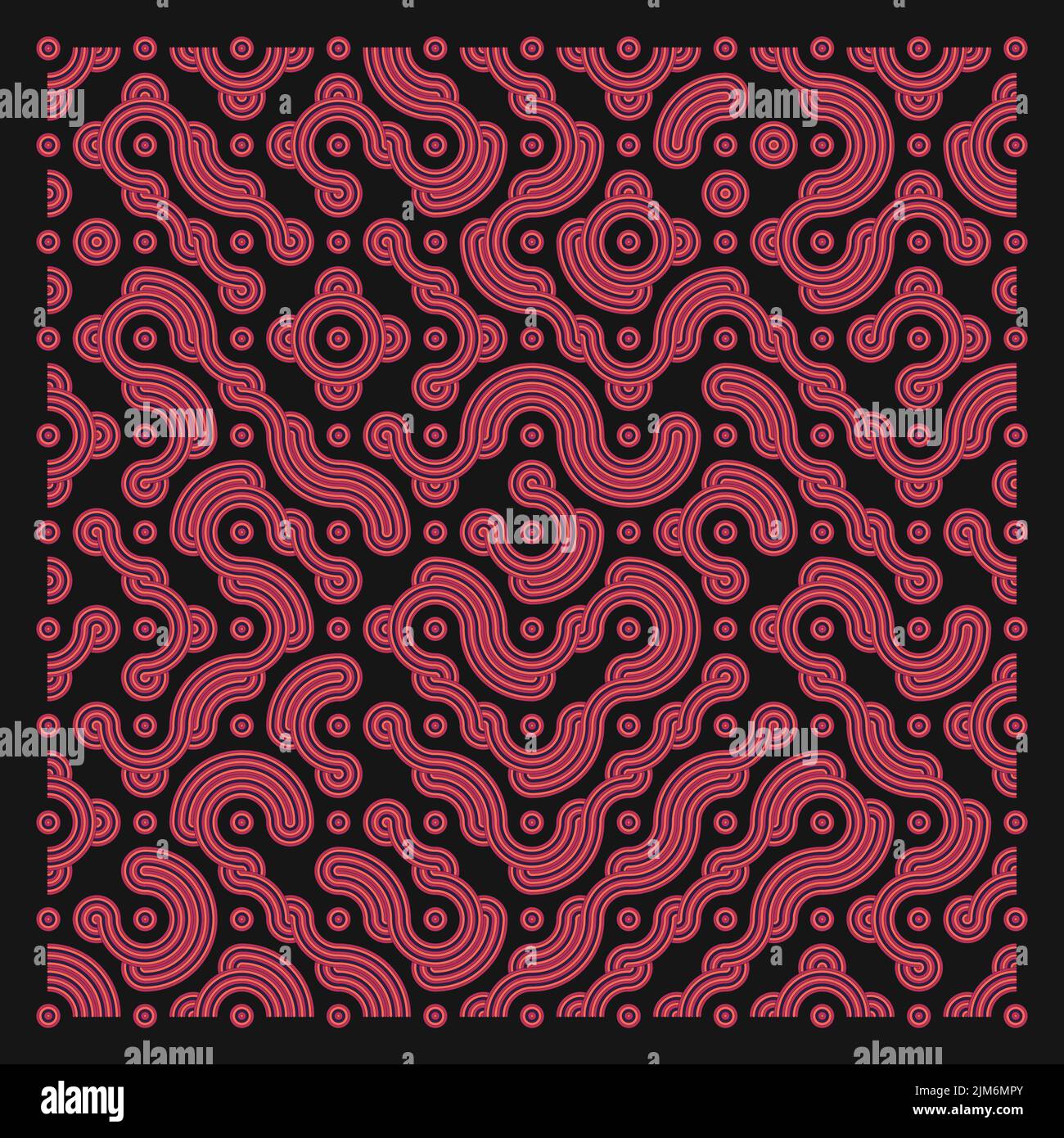 Random color rounded truchet tiling illustration Stock Vector Image ...