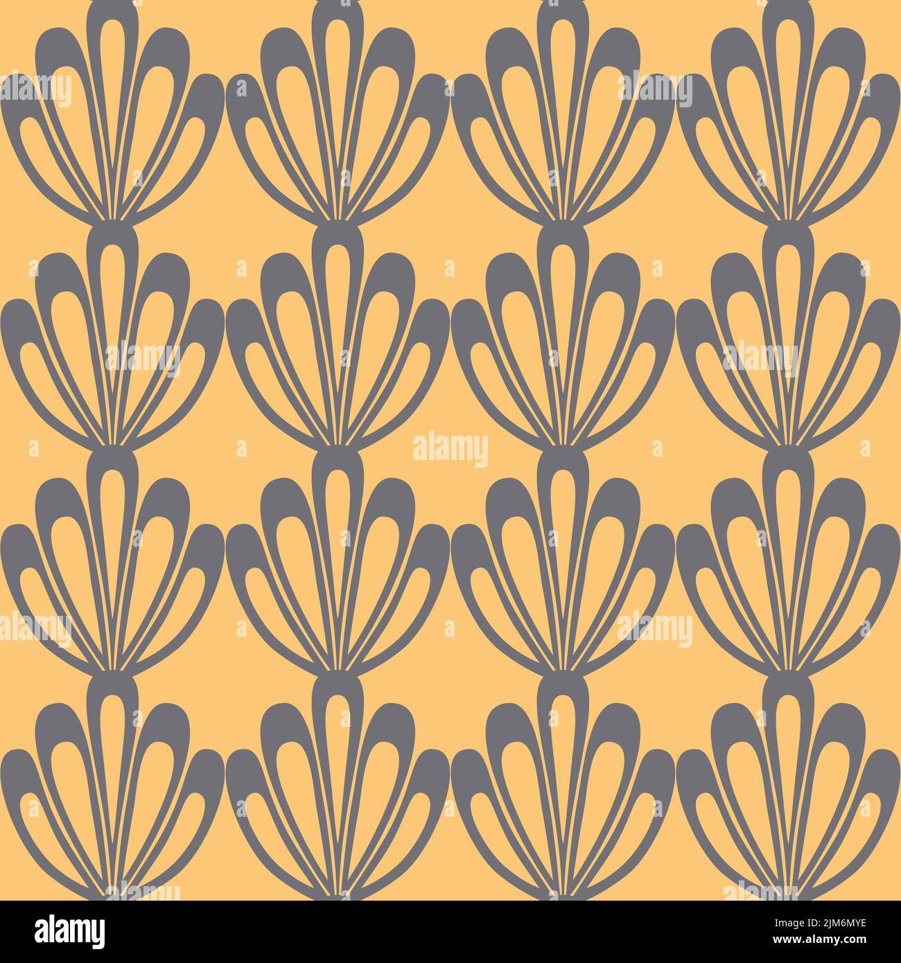 Yellow seamless pattern clam sea shell, simple contrast background for ...