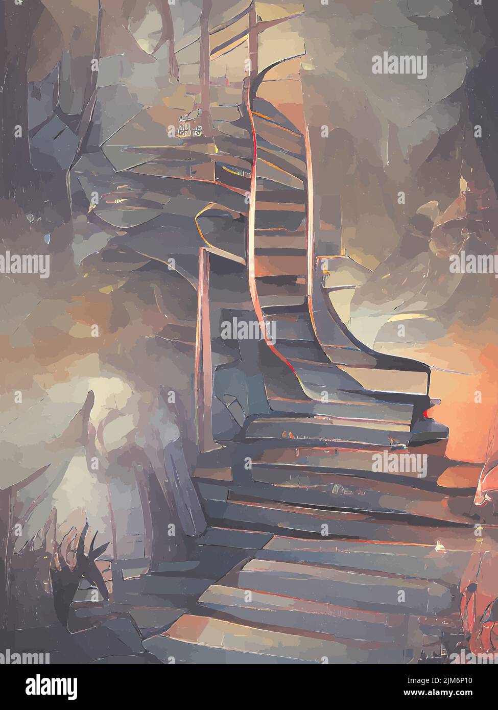 painting of stairs in different colours Stock Vector Image & Art - Alamy