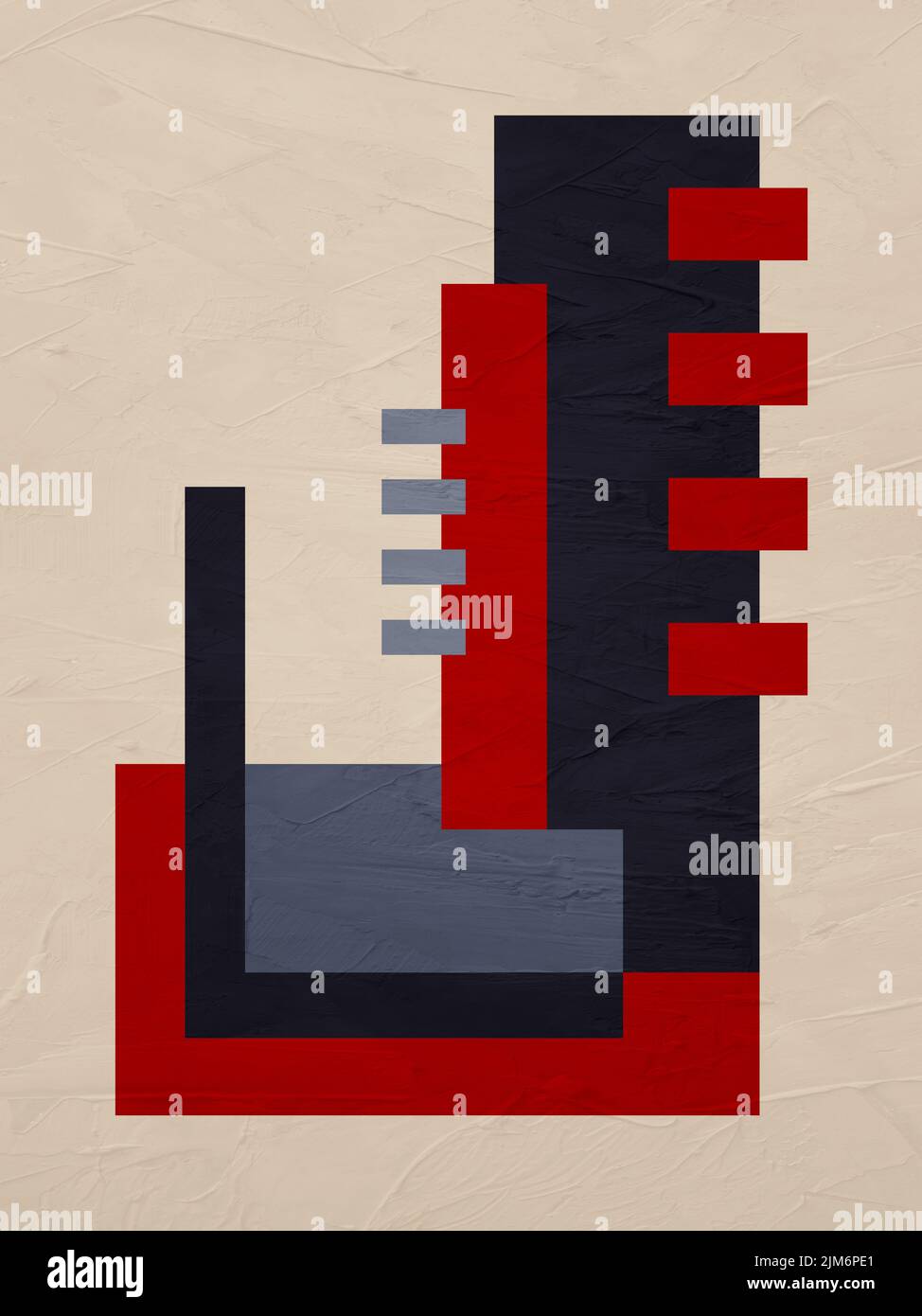 Abstract art of geometric shapes with colorful texture, modern art and ...