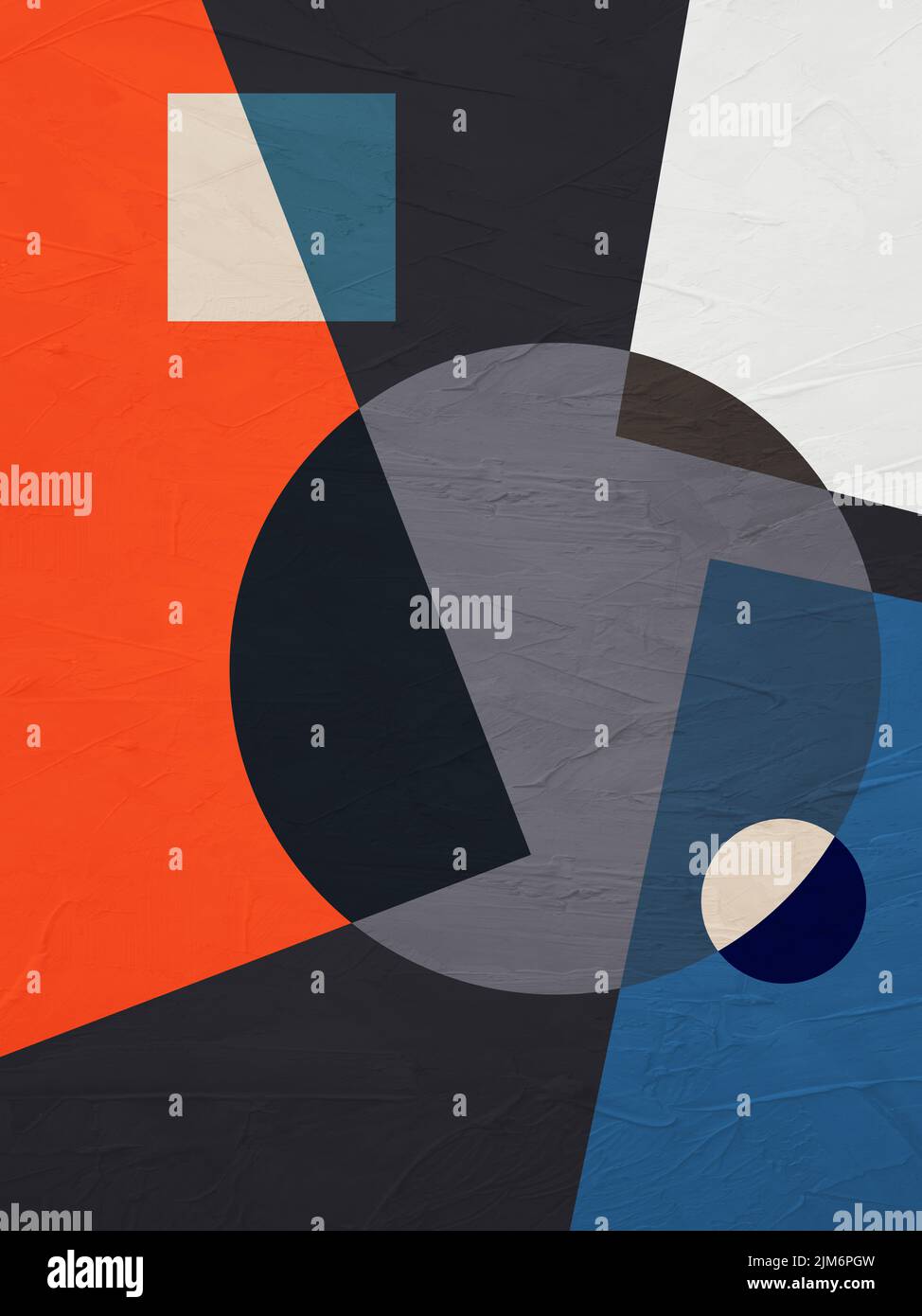 Abstract art of geometric shapes with colorful texture, modern art and ...