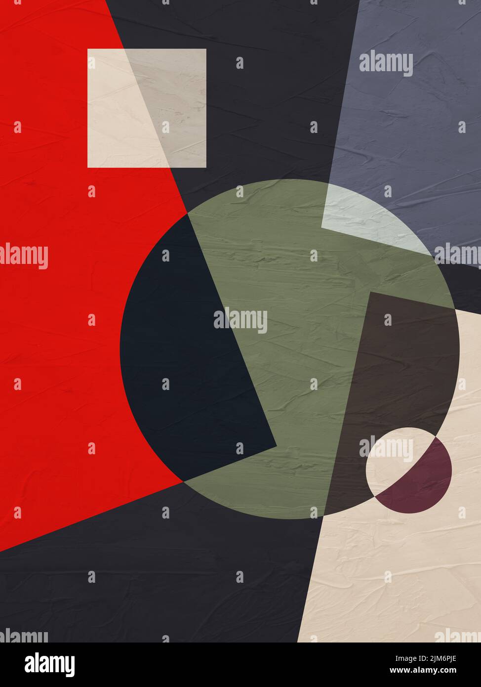 Abstract art of geometric shapes with colorful texture, modern art and ...