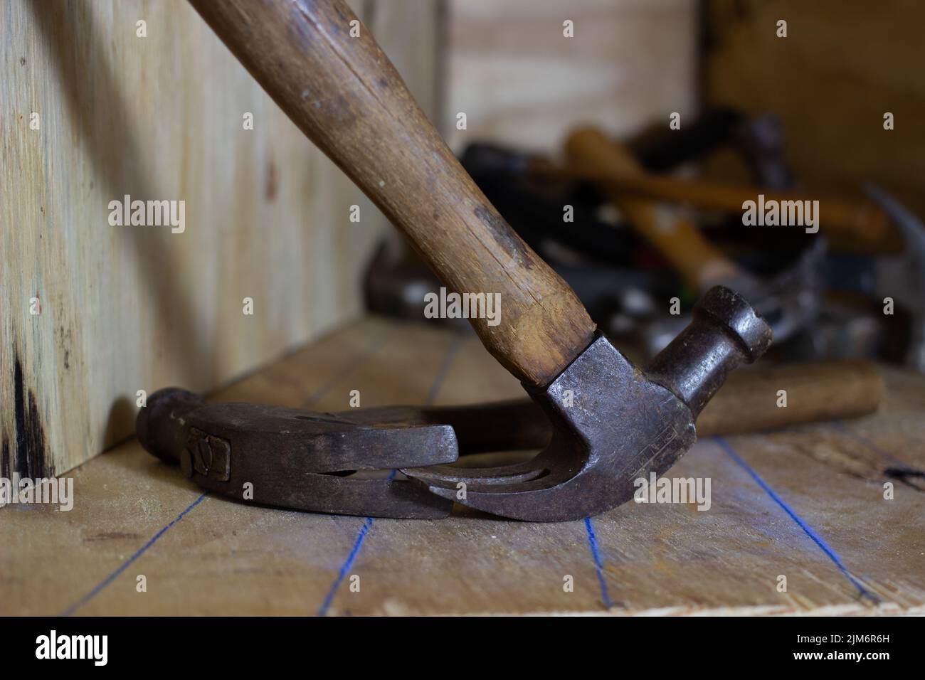 Collection of hammers Stock Photo - Alamy