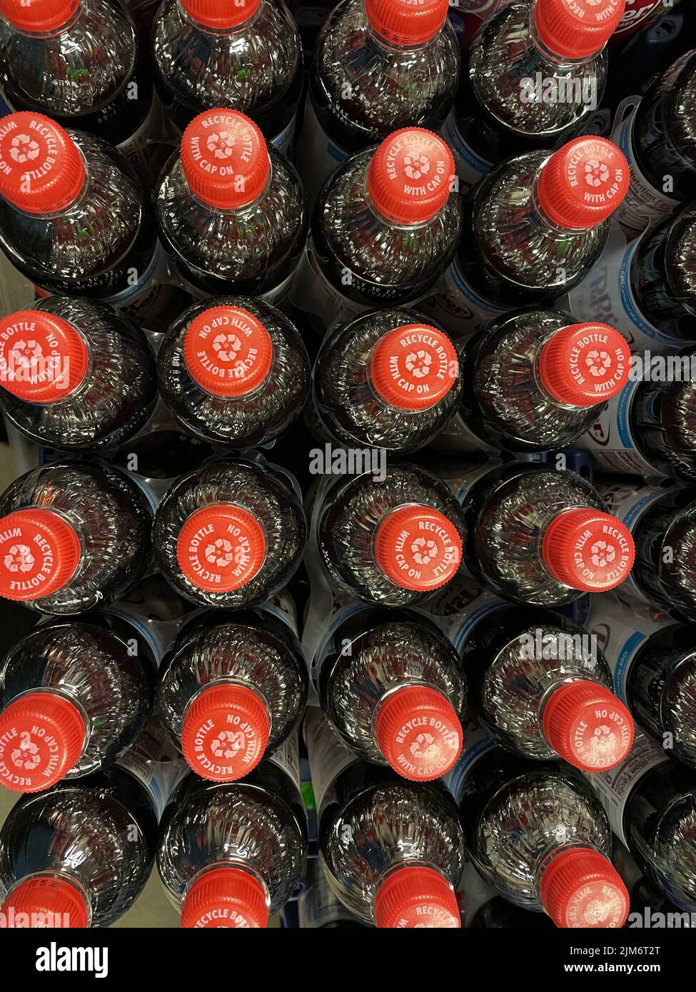 Plastic water bottle tops hi-res stock photography and images - Alamy