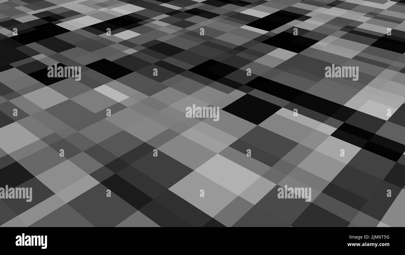 A view of gray and black background of squares in Minecraft style Stock ...