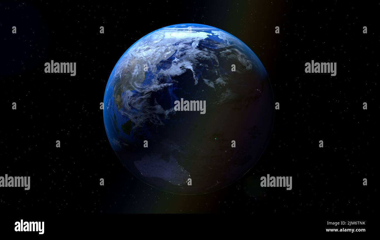 A rendering image of planet Earth. Space and astronomy Stock Photo - Alamy