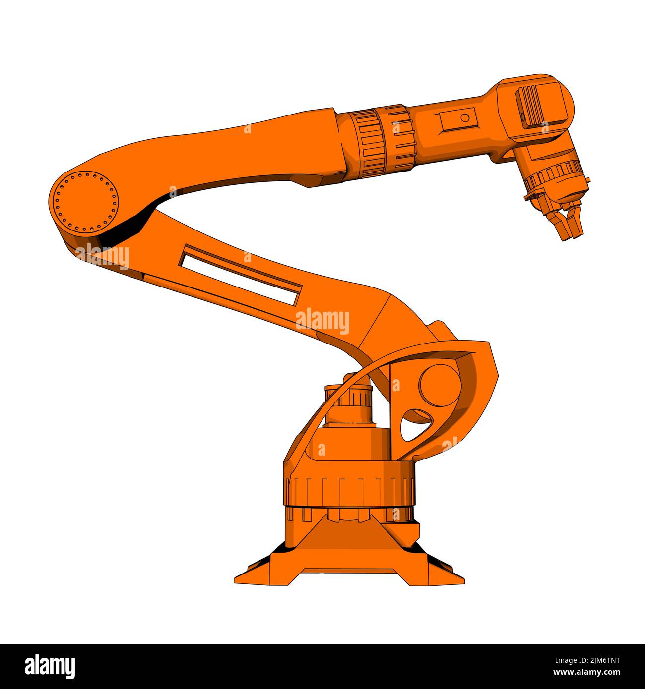 A robot manipulator. assembler or welder. Rendering an image Stock ...