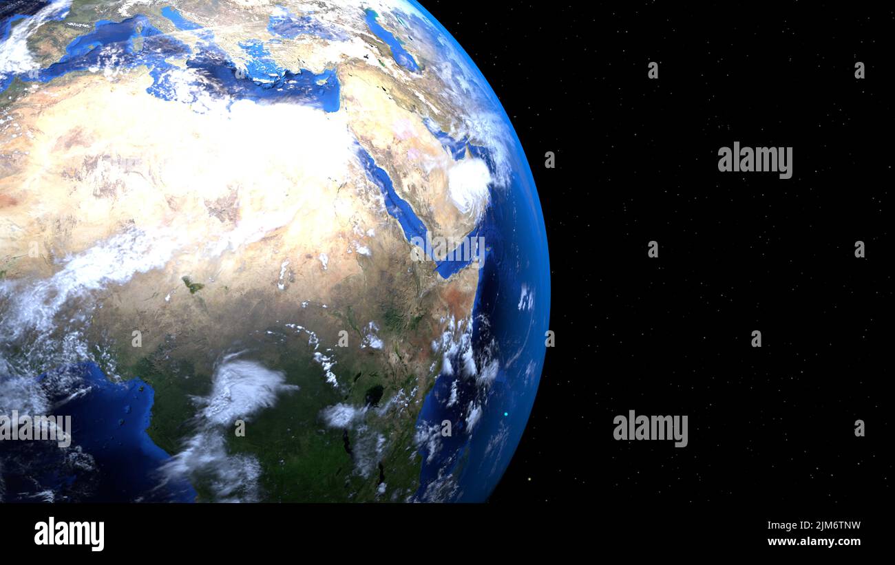 A rendering image of planet Earth. Space and astronomy Stock Photo - Alamy