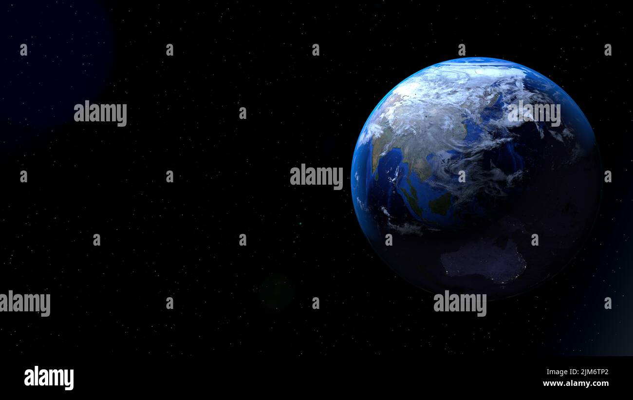 A rendering image of planet Earth. Space and astronomy Stock Photo - Alamy
