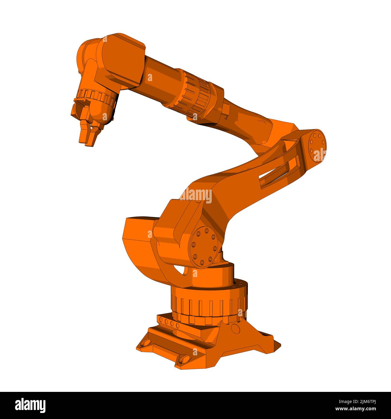 A robot manipulator. assembler or welder. Rendering an image Stock ...