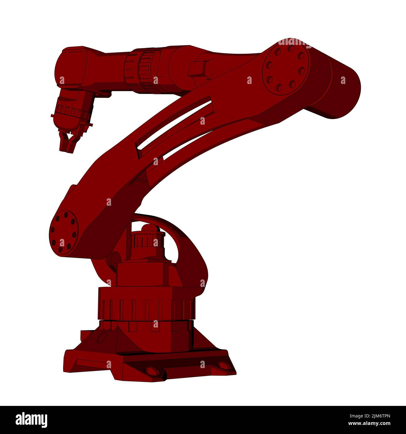 A robot manipulator. assembler or welder. Rendering an image Stock Photo - Alamy