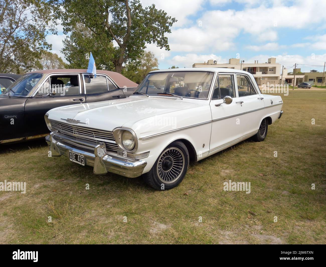 Old white Chevrolet 400 Chevy II 6 four door sedan 1960s by GM ...