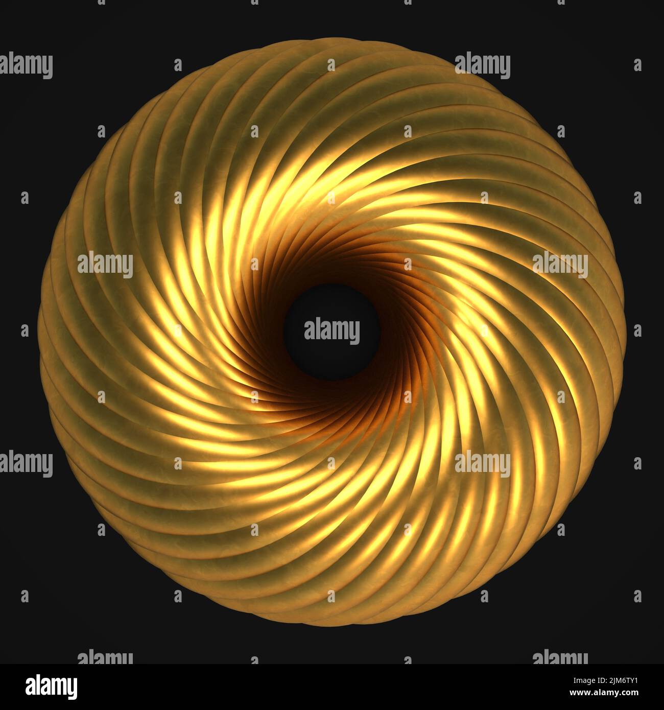 A 3D volume gold circular pattern. Rendering an image Stock Photo - Alamy