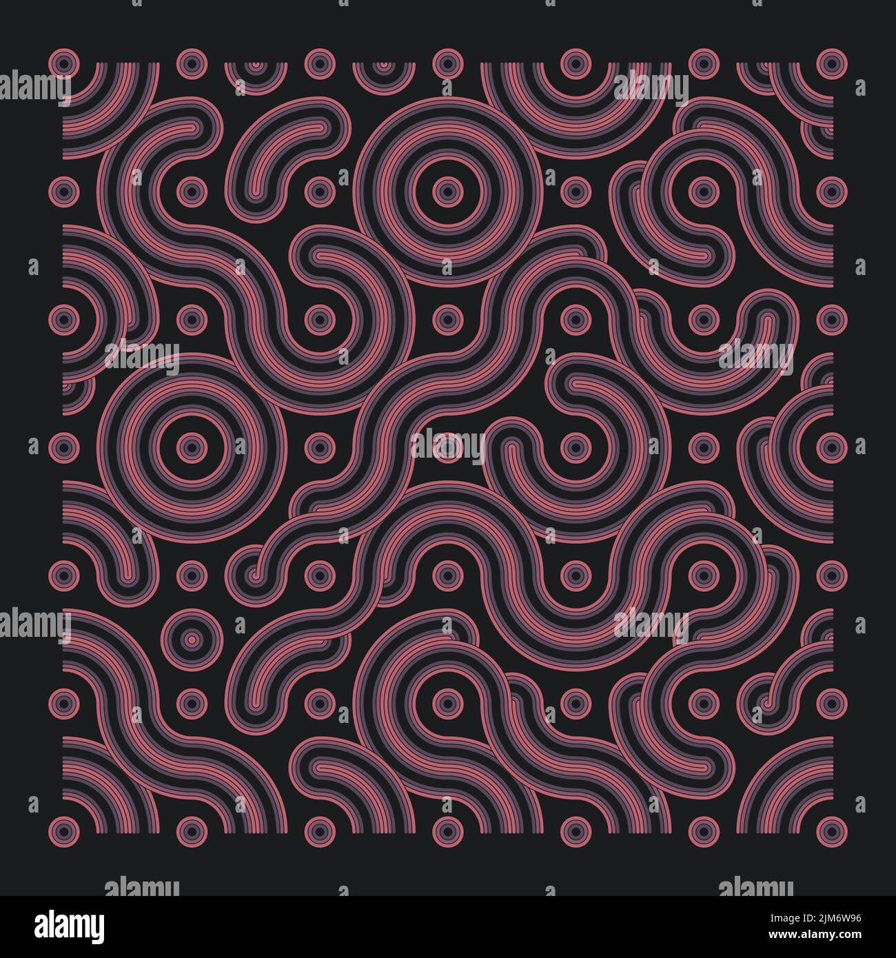 Random color rounded truchet tiling illustration Stock Vector Image ...