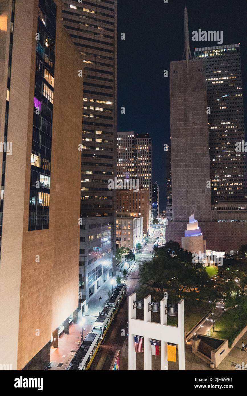 The high rise buildings beside the Thanksgiving Square in Downtown ...
